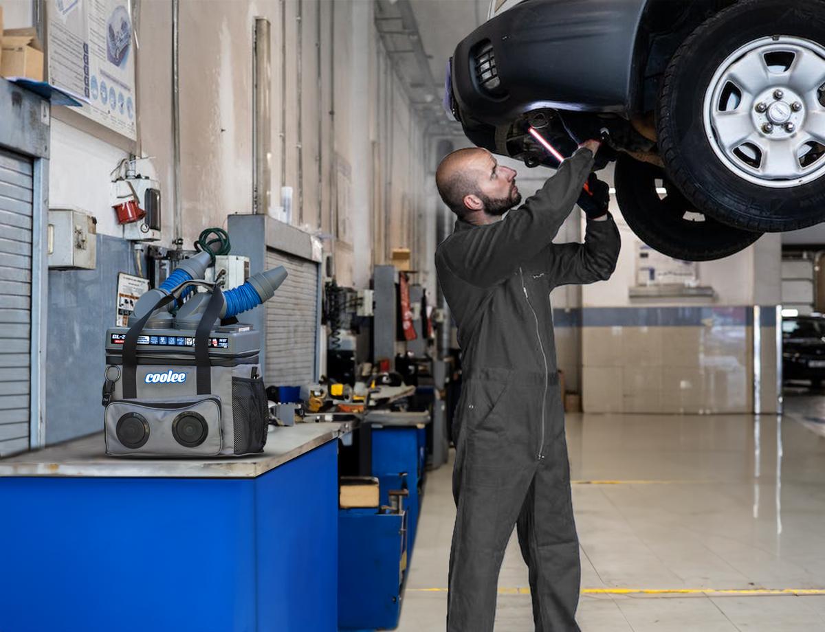 CL-240 GRAY-BLUE CoolBoss Evaporative Air Cooler Portable Air Cooler ...